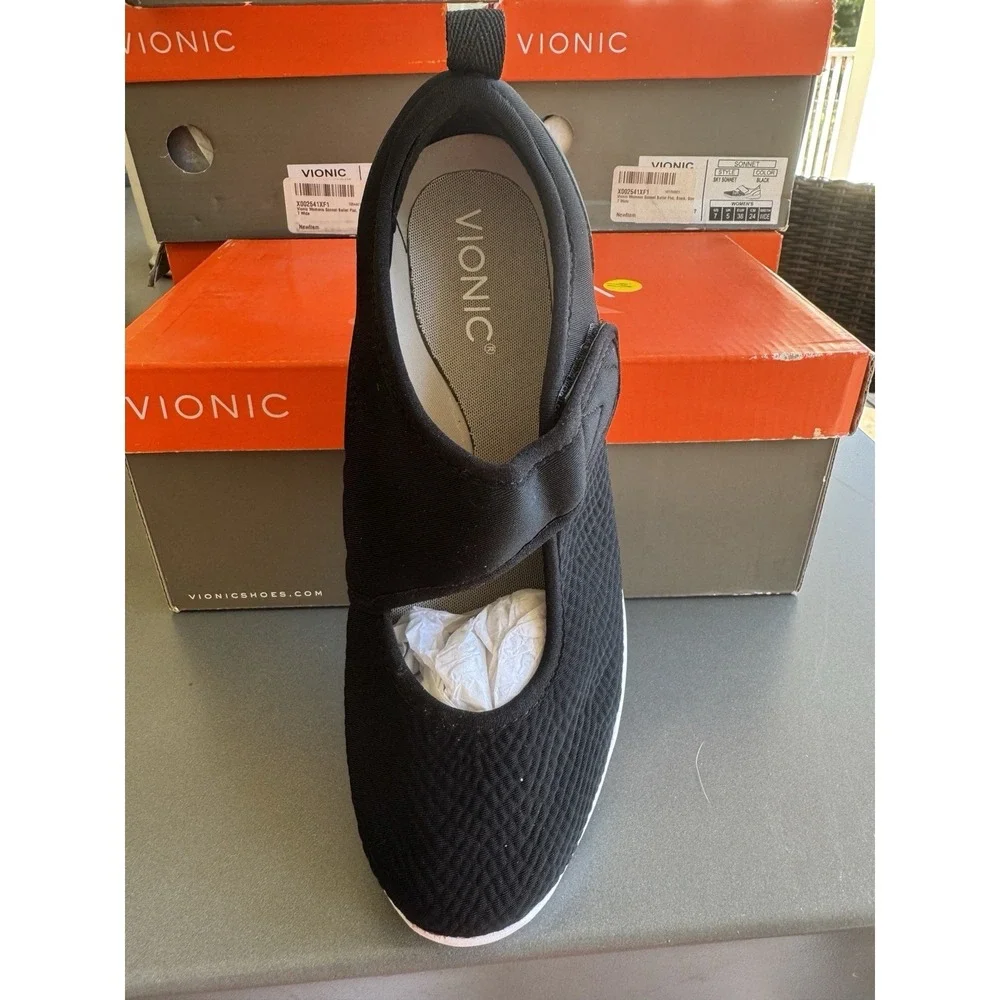 Vionic | Shoes | Vionic Sonnet Ballet Flats Hookandloop Strap Mary Jane ...
